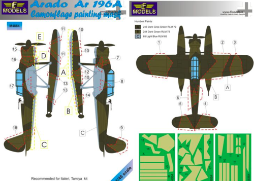 LF Models M4884 Arado Ar 196A Camouflage Painting Mask