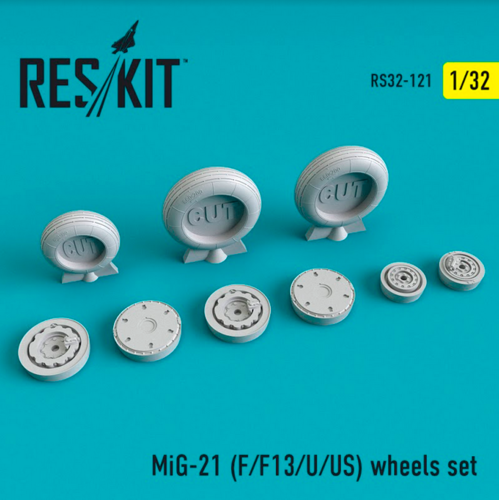 DISCONTINUED RES/KIT 32-0121 MiG-21 F/ F13/ U/ US wheels set