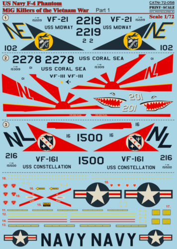 Print Scale 72-058 US NAVY F-4 Phantom Mig Killers Part 1