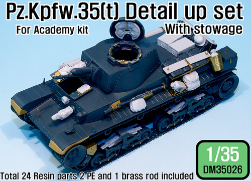 DEF Model DM35026 Pz.Kpfw.35(t) Detail up set with stowage (for Academy 1/35)