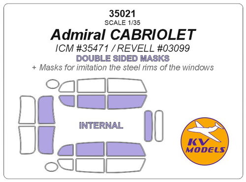 KV Models 35021 Admiral CABRIOLET (ICM/ REVELL) - Double sided