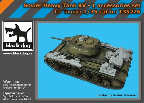 Black Dog T35226 Soviet Heavy Tank KV - 1 accessories set for Tamiya