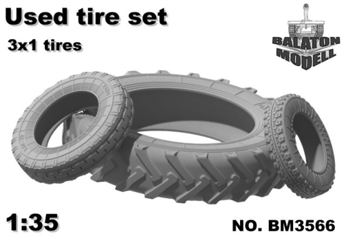 Balaton Modell BM3566 Used tires set (3x1pcs.)