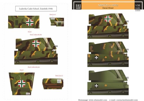SBS Model D35004 Hungarian 40M Nimrod decals