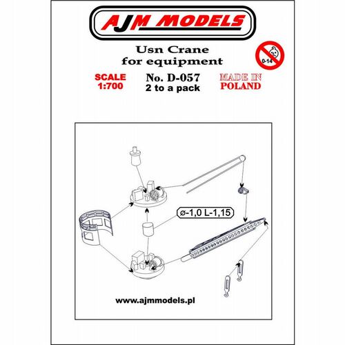 AJM Models D-057 USN Crane for equipment
