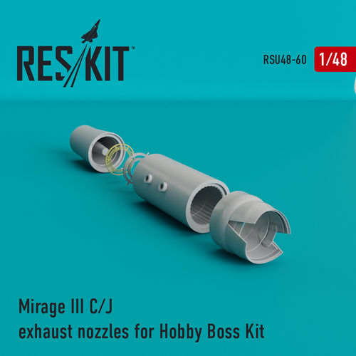 RES/KIT U48-0060 Mirage III C/J exhaust nozzles for Hobby Boss Kit