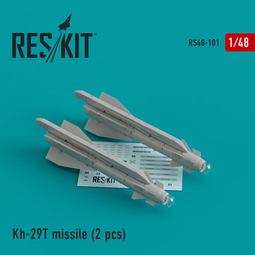 DISCONTINUED RES/KIT 48-0101 Kh-29T (AS-14B 'Kedge) missile (2 pcs) Su-17, Su-25,Su-24, Su-34, Su-30, Su-39, Mig-27, Yak-130, Mirage F.1