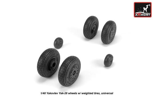 Armory Models Group AW48037 Yak-28 wheels w/ weighted tires