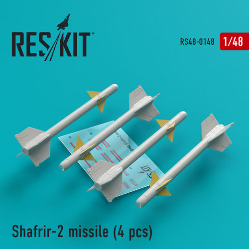 DISCONTINUED RES/KIT 48-0148 Shafrir-2 missile (4 pcs) (Mirage 3C, Mirage 3CJ, Super Mystère)