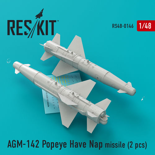 DISCONTINUED RES/KIT 48-0146 AGM-142 Popeye Have Nap missile (2 pcs) (F-4, F-15, F-16, F-111)