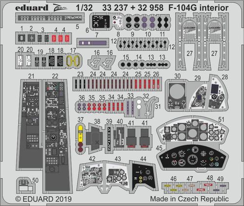 Eduard 33237 F-104G interior ITALERI