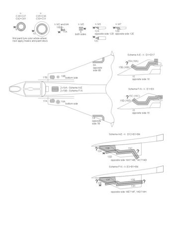 New Ware AM0538 MiG-23 MF/ML "Bedna" EXPERT kabuki masks for Eduard