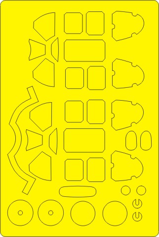 New Ware AM0496 P-51B Mustang EXPERT kabuki masks for Tamiya