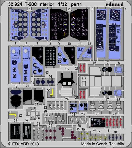 Eduard 32924 T-28C interior KITTY HAWK