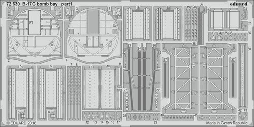 Eduard 72630 B-17G bomb bay AIRFIX A08017