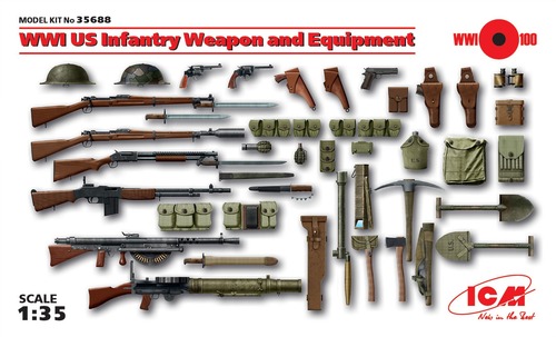 ICM 35688 WWI US Infantry Weapon and Equipment