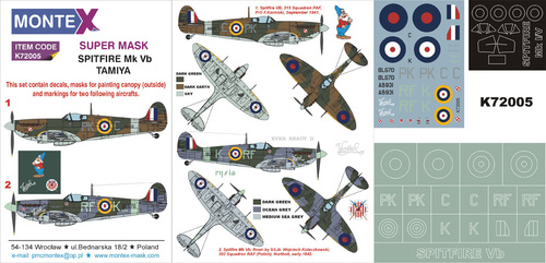 Montex K72005 Spitfire Mk .V b (Tamiya)