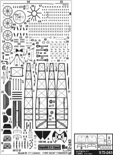 Part S72-243 Sopwith Camel F.1 two seat trainer Roden