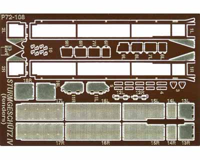 Part P72-108 Sturmgeschutz IV fenders Revell