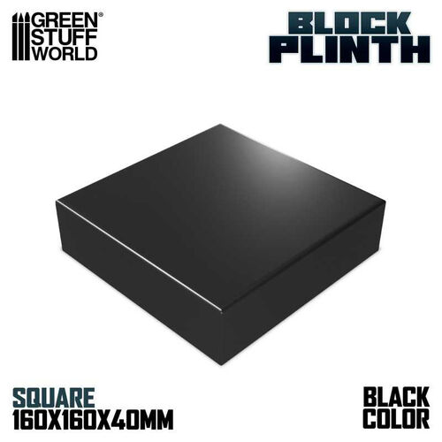 Green Stuff World 5813 Square plinth 16x16cm - Black
