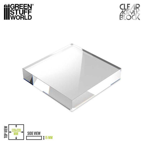 Green Stuff World 5856 Acrylic Display Block 120x120x15mm