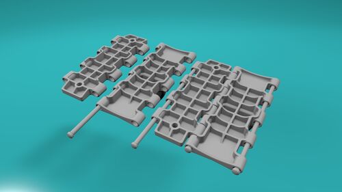 EMP3D 16041382 T-34 - 500mm Summer '42 Tracks - 170 Links - Pin