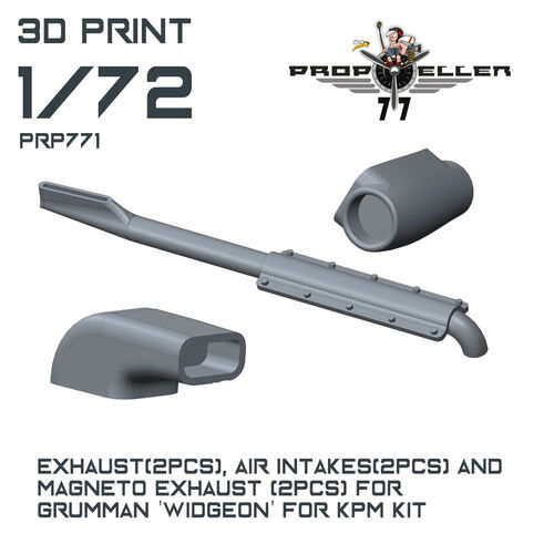 77propeller 771 Gruman Widgeon - Exhaust, Air Intakes and Magneto Exhaust (for KPM Kits)