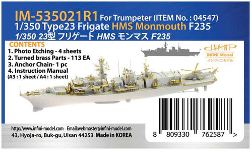 Infinimodel IM535021R1 HMS Monmouth (Type 23 Frigate) - Detail Up Set (for Trumpeter 04547 Kit)