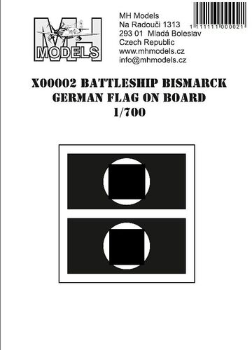 MH Models X00002 Battleship Bismarck German Flag On Board