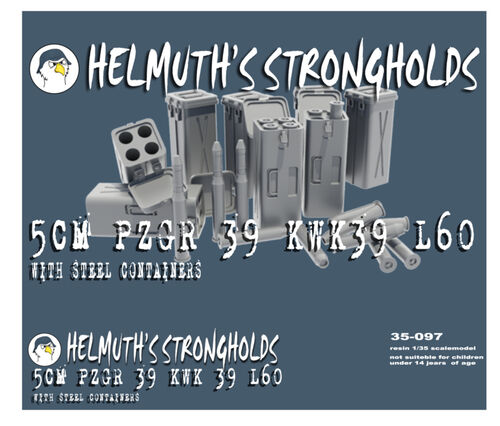 Helmuth's Strongholds 35097 5cm PzGr 39 KwK 39 L/60 - Ammo and Ammo Boxes
