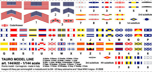 TAURO MODEL 144-A02 Naval Flags - US Navy (1912-1960)