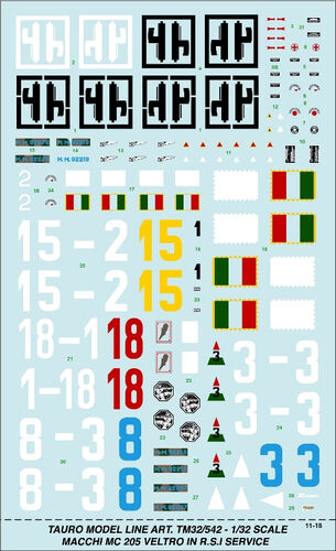 TAURO MODEL 32-542 Macchi MC.205 V in ANR Service