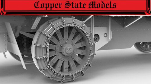 Copper State Models A35-040 Garford-Putilov Chained Rear Wheels