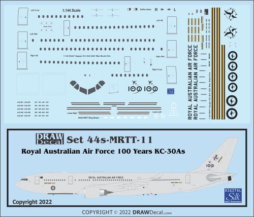 Draw Decal 44-MRTT-11 Airbus A330 MRTT ( KC-30 A) - Royal Australian Air Force 100th Anniversary