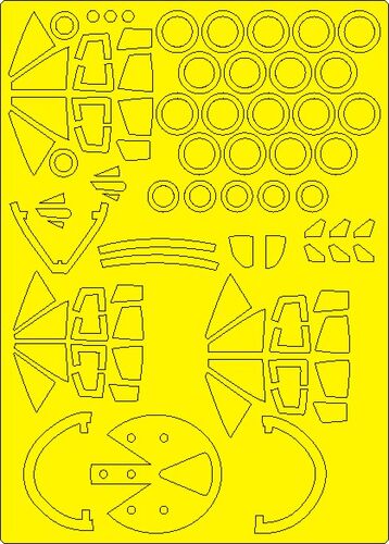 New Ware AM1232 Mirage IV A/P ADVANCED Kabuki Masks For Heller 80493, 56493, 52322, 596 Kits