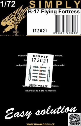 HGW Models 172021 Boeing B-17 Flying Fortress - Seatbelts (Green)