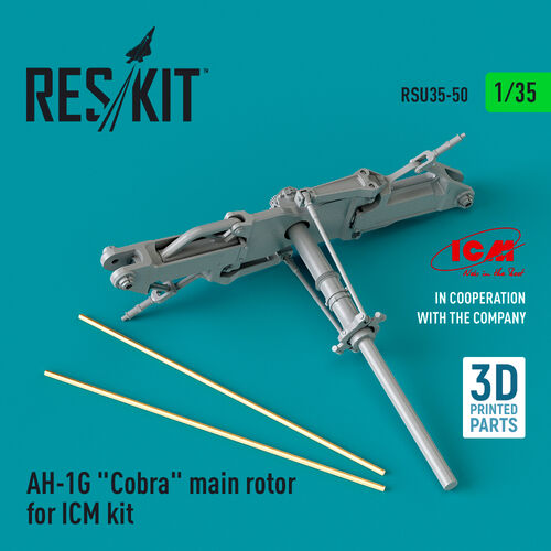 RES/KIT U35-0050 AH-1G 'Cobra' Main Rotor For ICM Kit (3D Printed)