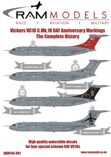 Ram Models 14401 Vickers VC10C / VC-1C.MK.1K - RAF Special Schemes