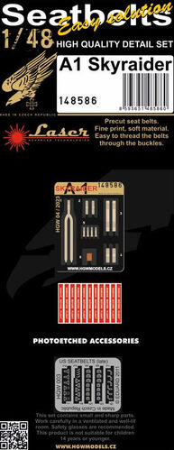 HGW Models 148586 Douglas A-1 H/J Skyraider - Seatbelts (for Monogram and Tamiya kits)