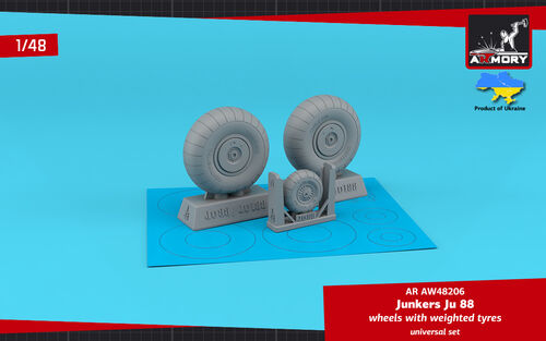 Armory Models Group AW48206 Junkers Ju 88 Wheels With Weighted Tyres