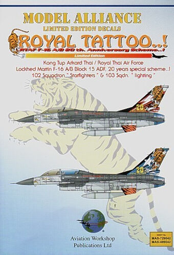 Model Alliance 489042 Royal Tattoo...! Royal Thai Air Force F-16 20th Anniversary (2 schemes)