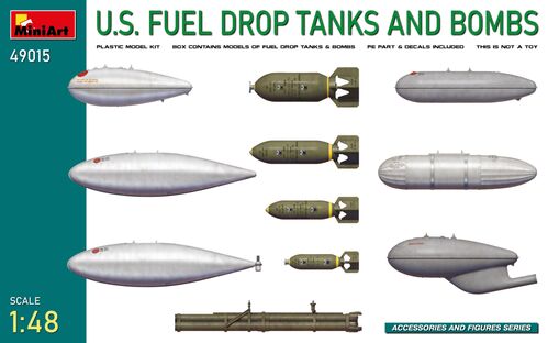 MiniArt 49015 U.S. Fuel Drop Tanks And Bombs
