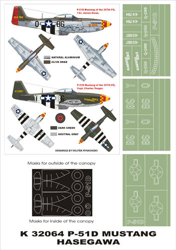 Montex K32064 P-51D Mustang Hasegawa