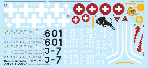 Matterhorn Circle MC48013 Doflug D-3800 & D-3801 Decals