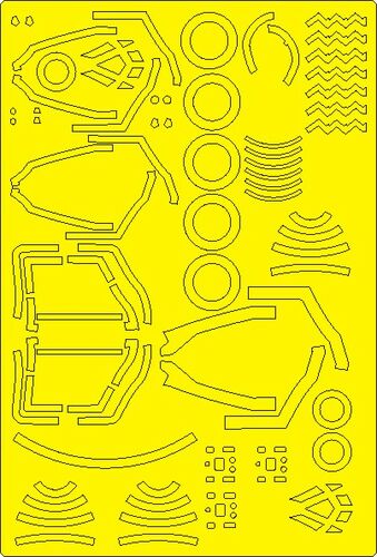 New Ware AM1164 F-35B Lightning II EXPERT Kabuki Masks For Tamiya 61125 Kit