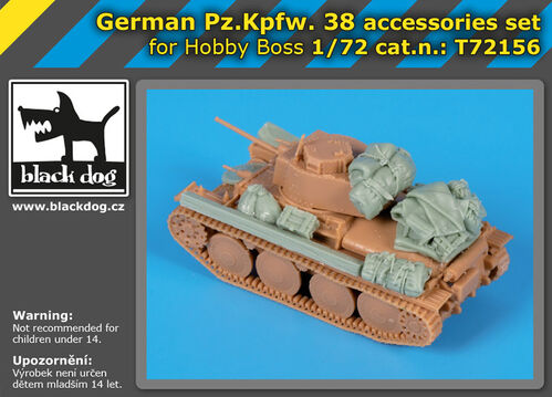Black Dog T72156 German Pz.Kpfw 38 Accessories Set For Hobby Boss