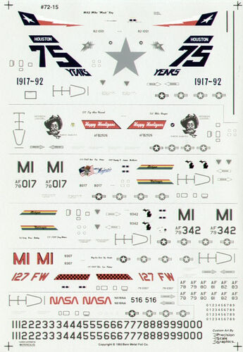 Experts-Choice Decal 7215 General-Dynamics F-16 A Fighting Falcon (6 schemes)