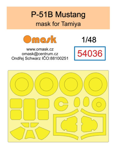 Omask 54036 North American P-51 B Mustang Masks (for Tamiya kits)