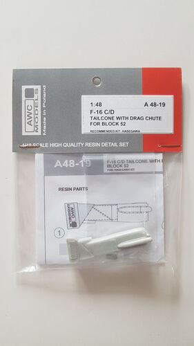 AWC-MODEL A48-19 Genral Dynamics F-16 C/D Block 52 - Tailcone with Drag Chute (for Hasegawa Kit)