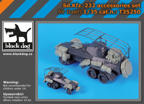 Black Dog T35250 Sd.Kfz 232 Accessories Set For Italeri